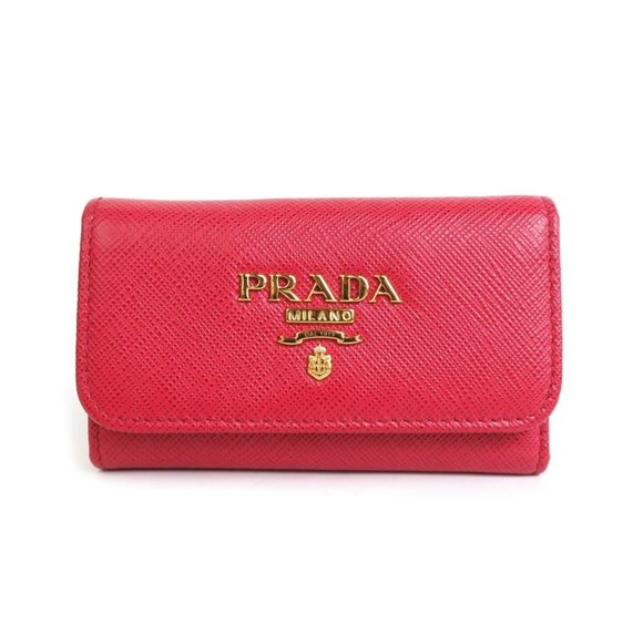 Prada | Accessories | Prada Key Case Leather Red Unisex Pg222 | Poshmark